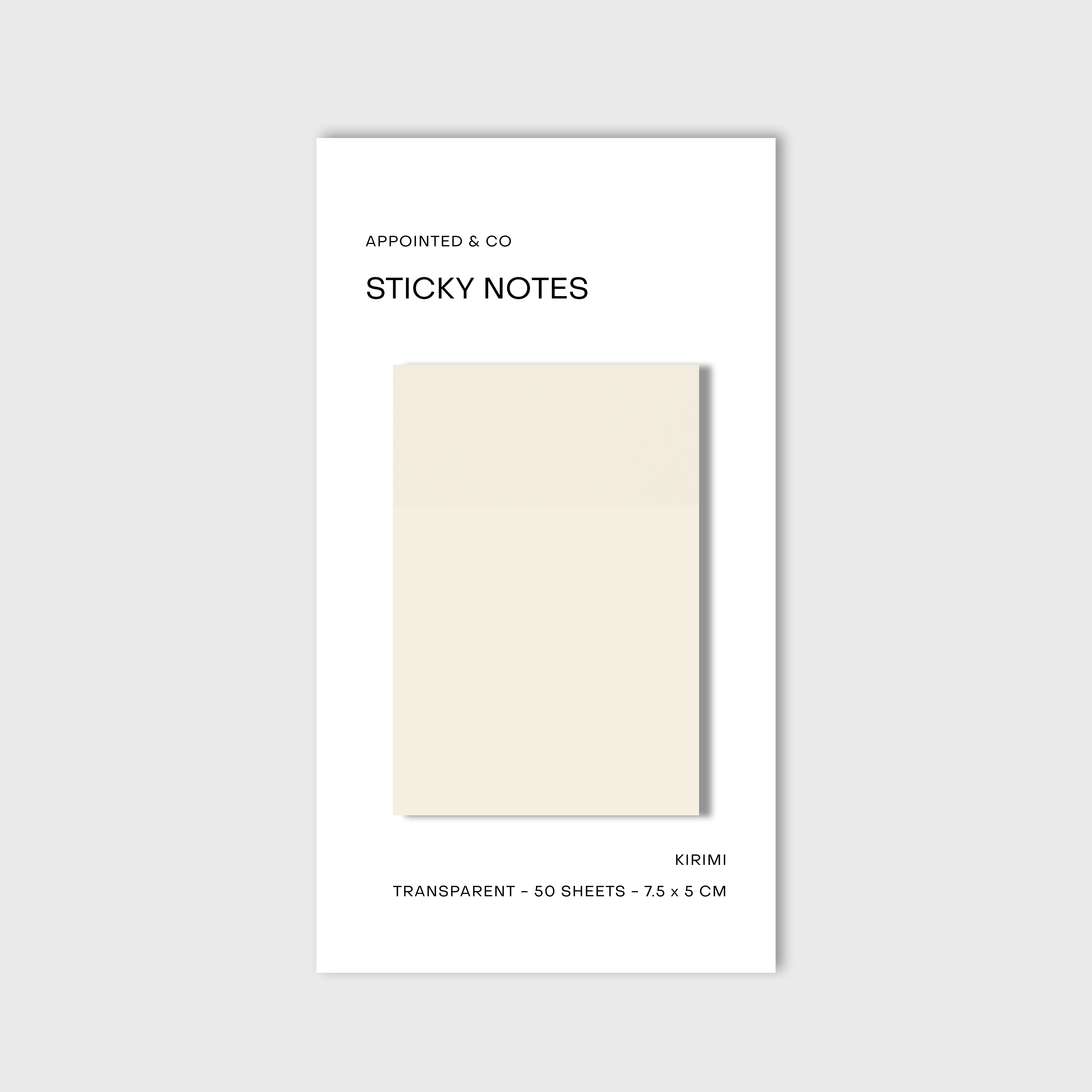 Rectangular Transparent Sticky Notes – Appointed & Co