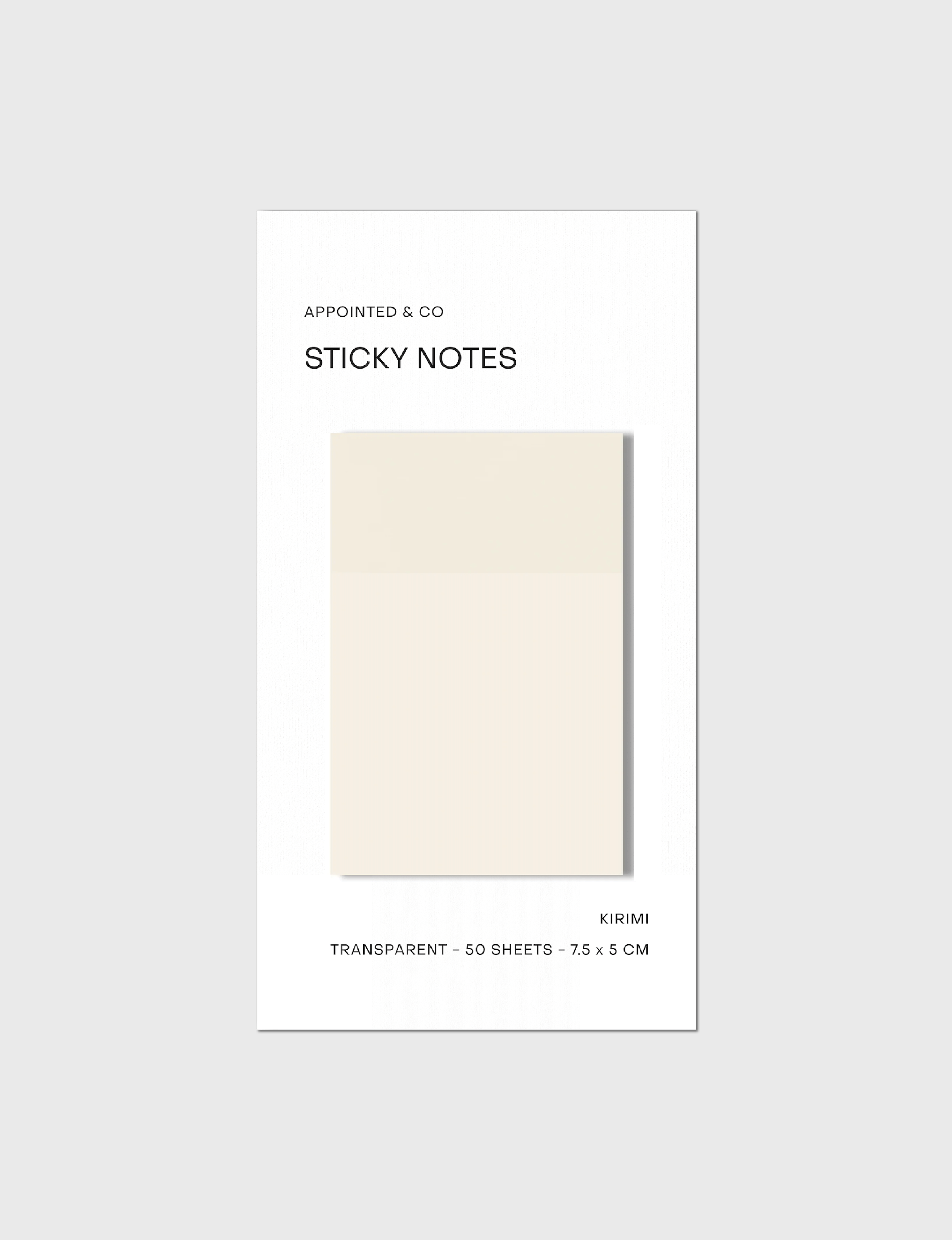 Transparent Rectangular Sticky Notes – Appointed & Co