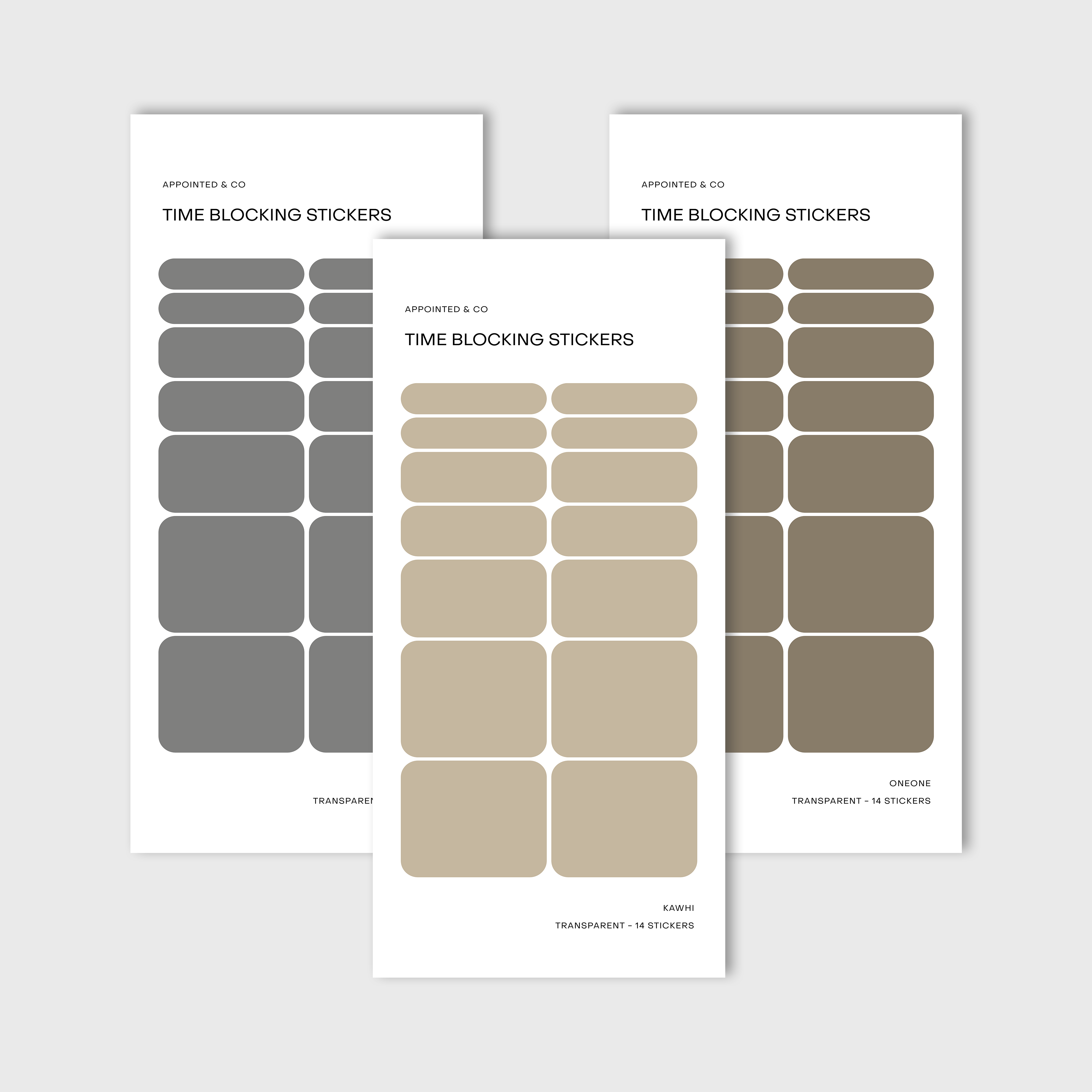 Large Time Blocking Stickers – Appointed & Co